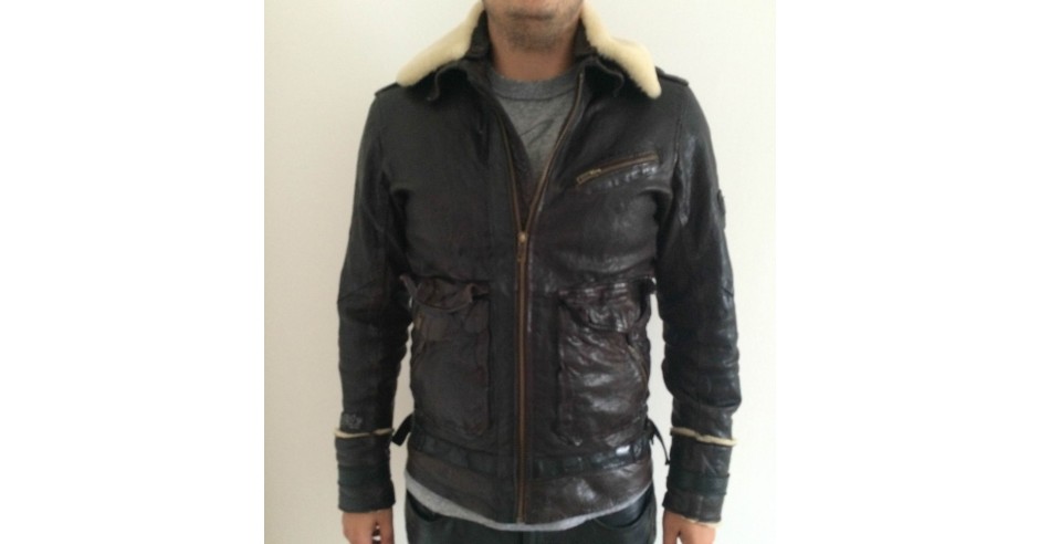 Geaca Diesel Jacheta Piele Groasa Premium Autentica Aviator Bomber ...