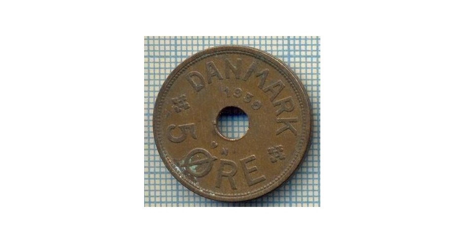6465 MONEDA - DANEMARCA (DANMARK) - 5 ORE - ANUL 1939 -starea care se ...