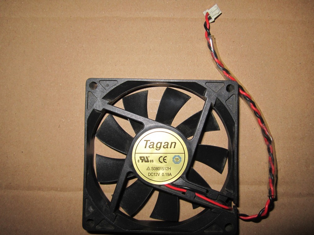 Ventilator TAGAN de 80 x 80 x 15 mm pentru surse cu conector 2 pin ...