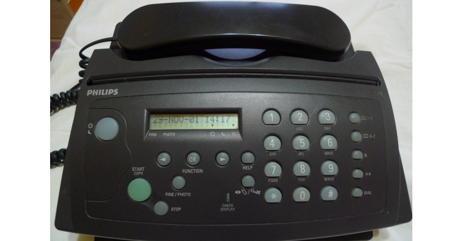 Fax cu hartie termica + telefon fix PHILIPS HFC 141 | arhiva Okazii.ro