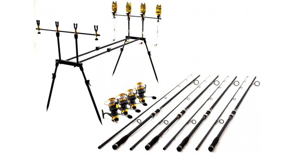 Combo Pescuit Crap Lansete Oxygen Carp Expert 3.6 m 4 LBS Rod Pod Full ...