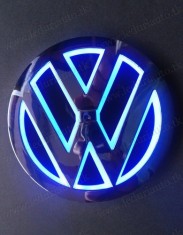Emblema Volkswagen Led lumina albastra - Sigla 5D Vw - Logo iluminat ...