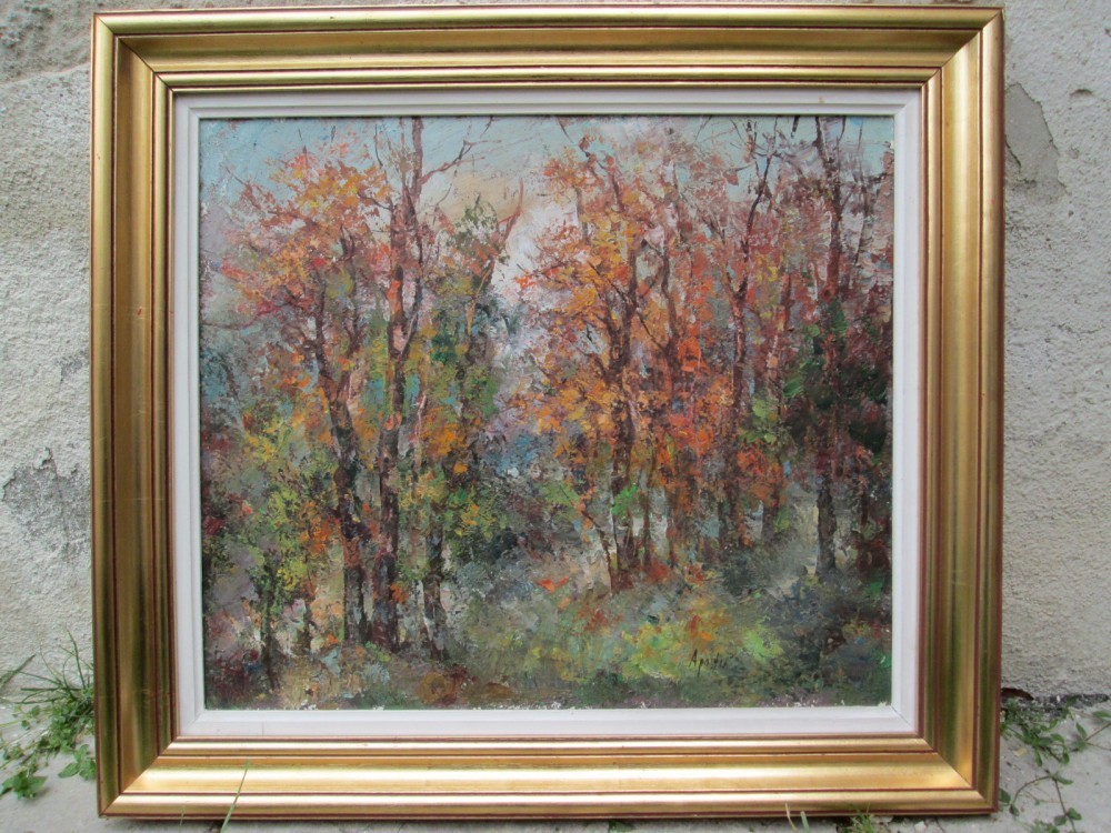 Gheorghe Apostu Peisaj de toamna , panza de Gheorghi Apostu - pictor ...