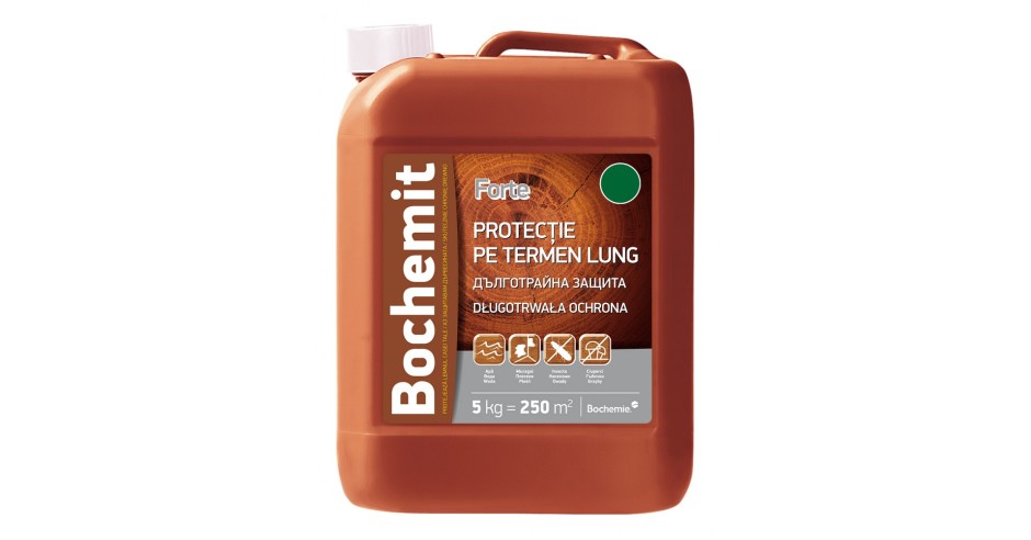 Solutie protectie lemn la exterior BOCHEMIT FORTE VERDE 5 KG | arhiva ...
