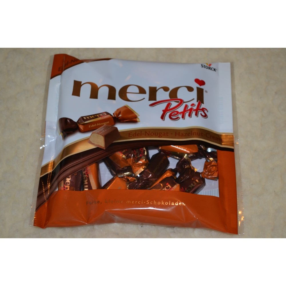 Bomboane la punga de 125 gr "Merci Petits" cu nuga - Dulciuri de ...