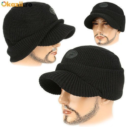 Sapca Fes Caciula Iarna cu cozoroc (SE MULEAZA PE CAP),Unisex, femei ...