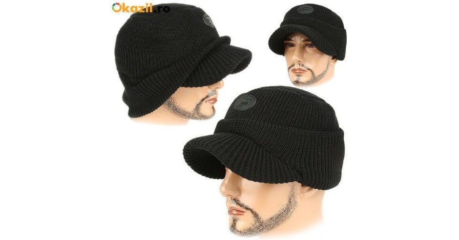Sapca Fes Caciula Iarna cu cozoroc (SE MULEAZA PE CAP),Unisex, femei ...