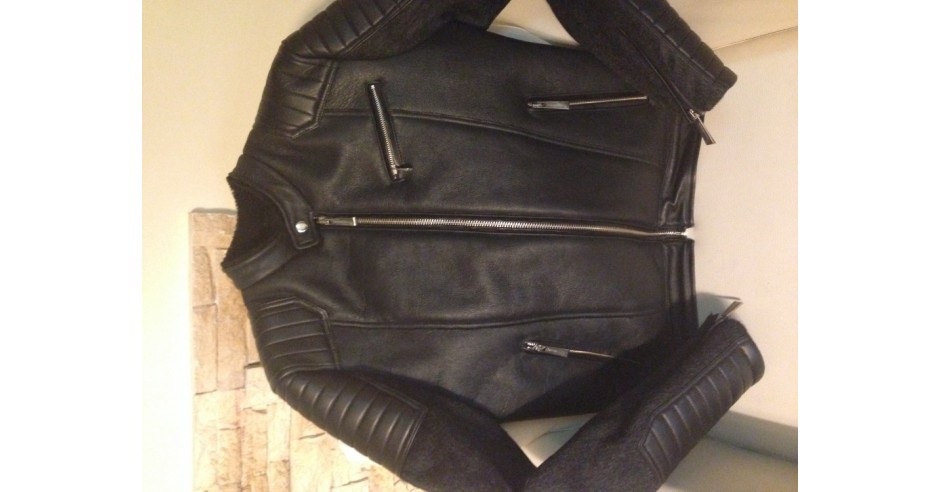 Geaca gen cojoc barbatesc Cavalli ORIGINAL, piele , blana naturala si ...