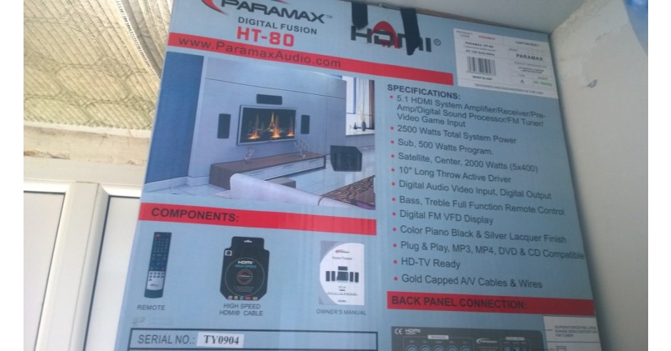 PARAMAX Digital Fusion HT-80 Home Theater System-unic in romania ...