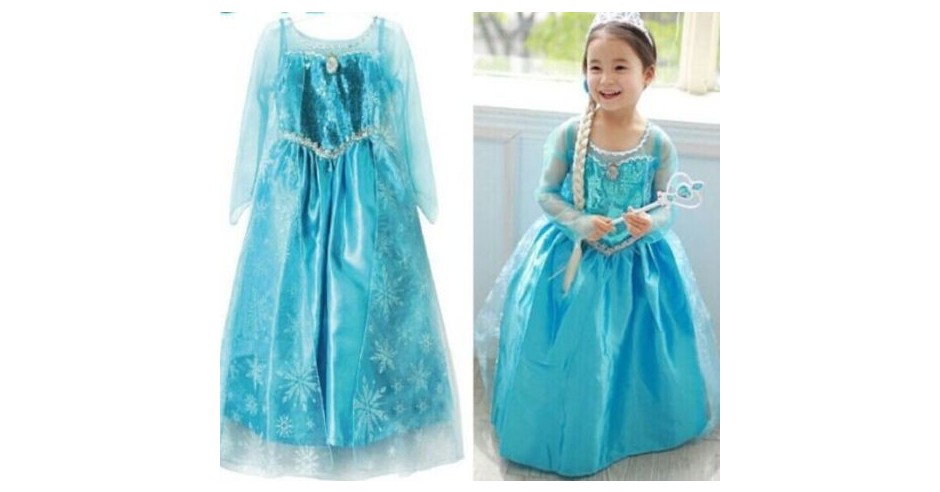 Rochita printesa Elsa rochie petrecere Frozen, 3-4, 4-5 ani | arhiva ...
