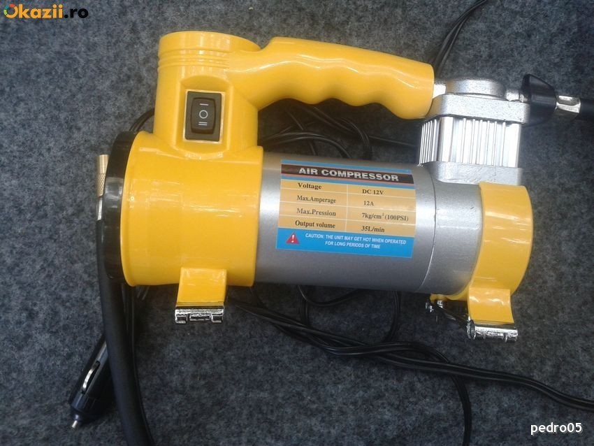 Compresor Auto priza bricheta masina de umflat roti mingii saltele ...