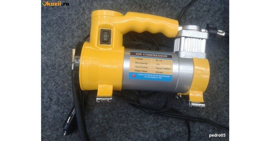 Compresor Auto priza bricheta masina de umflat roti mingii saltele ...