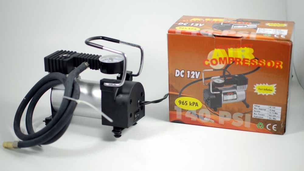 Compresor auto 12V (bricheta) cu piston, cilindru si structura metalica ...