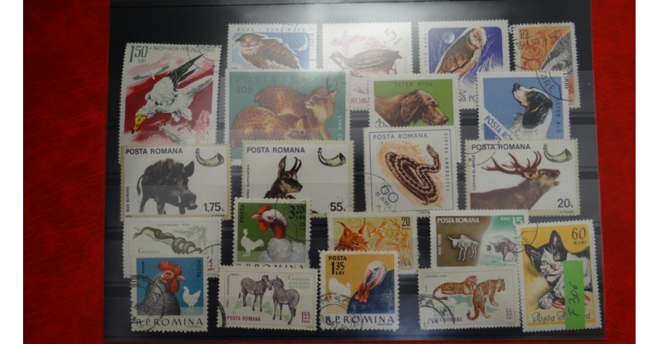 Timbre Romania-Lot Fauna - Animale domestice si salbatice - F306 ...