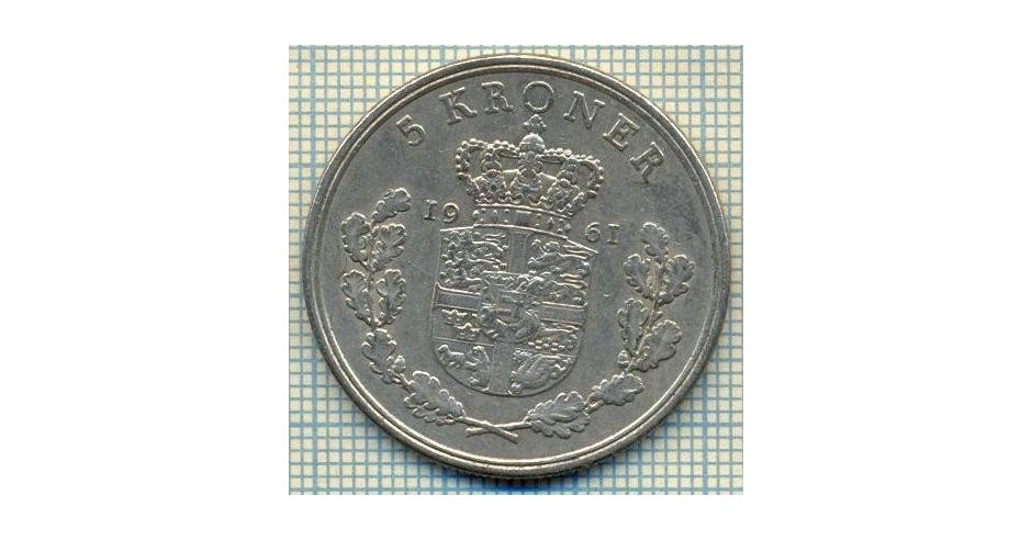 5055 MONEDA - DANEMARCA(DANMARK) - 5 KRONER - 1961 -starea care se vede ...