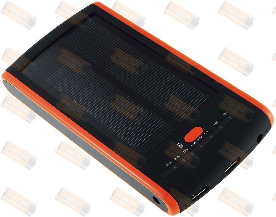 Acumulator extern 44,4Wh USB 5V-12V-16V-19V cu incarcare solara ...