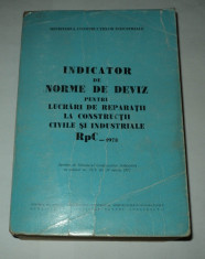 Indicator norme deviz lucrari reparatii constructii civile industriale Rpc 1973 | arhiva Okazii.ro