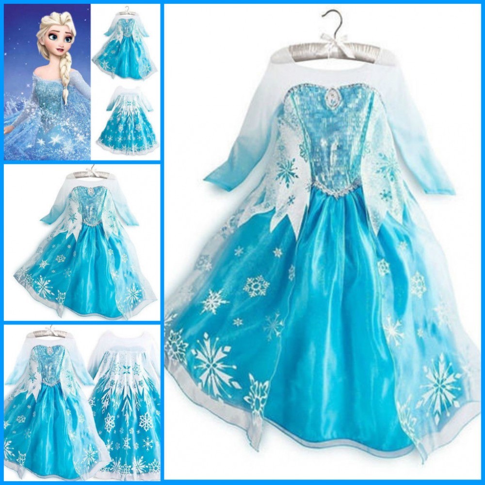 Rochita printesa Elsa, rochie Frozen, 4-5, 5-6, 6-7 ani, rochie ...