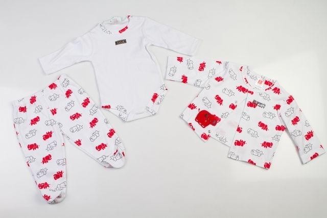 Set hainute bebe 3 piese Elefantelul colorat | arhiva Okazii.ro