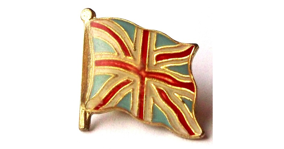 T2. INSIGNA TIP PIN STEAG DRAPEL ANGLIA / MAREA BRITANIE - 25 x 20 mm ...