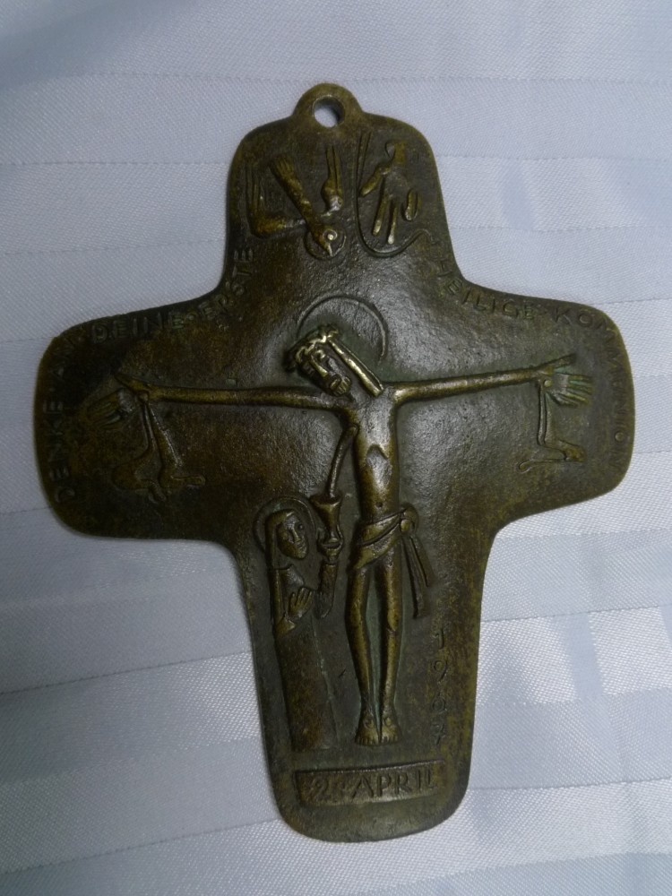 CRUCE DIN BRONZ - CU NUMEROASE SIMBOLURI SI INSCRISURI - MODEL DEOSEBIT ...