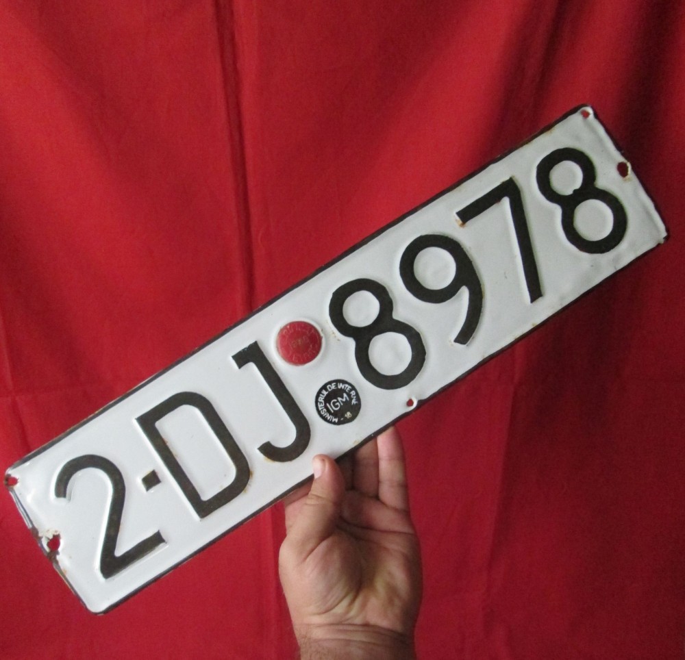 Numar vechi de inmatriculare comunist, placuta nr inmatriculare auto ...