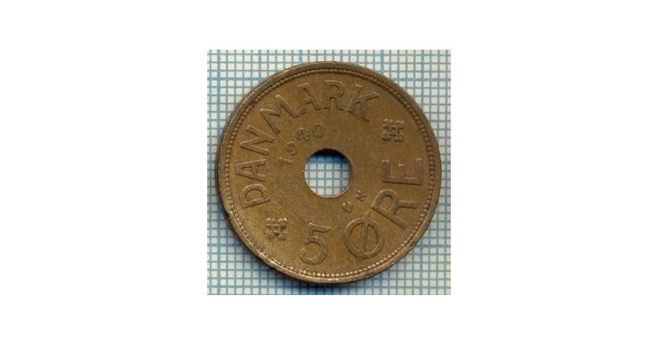 6518 MONEDA - DANEMARCA (DANMARK) - 5 ORE - ANUL 1940 -starea care se ...