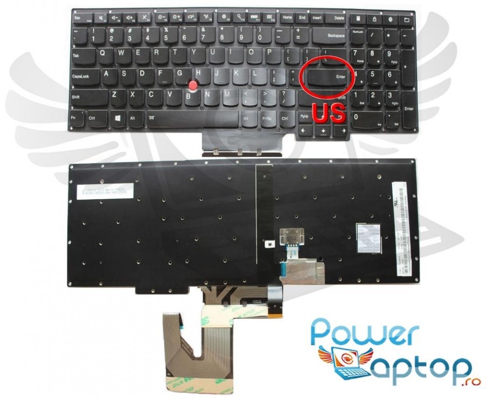Tastatura Laptop Lenovo ThinkPad S5 S531 layout US fara rama enter mic ...
