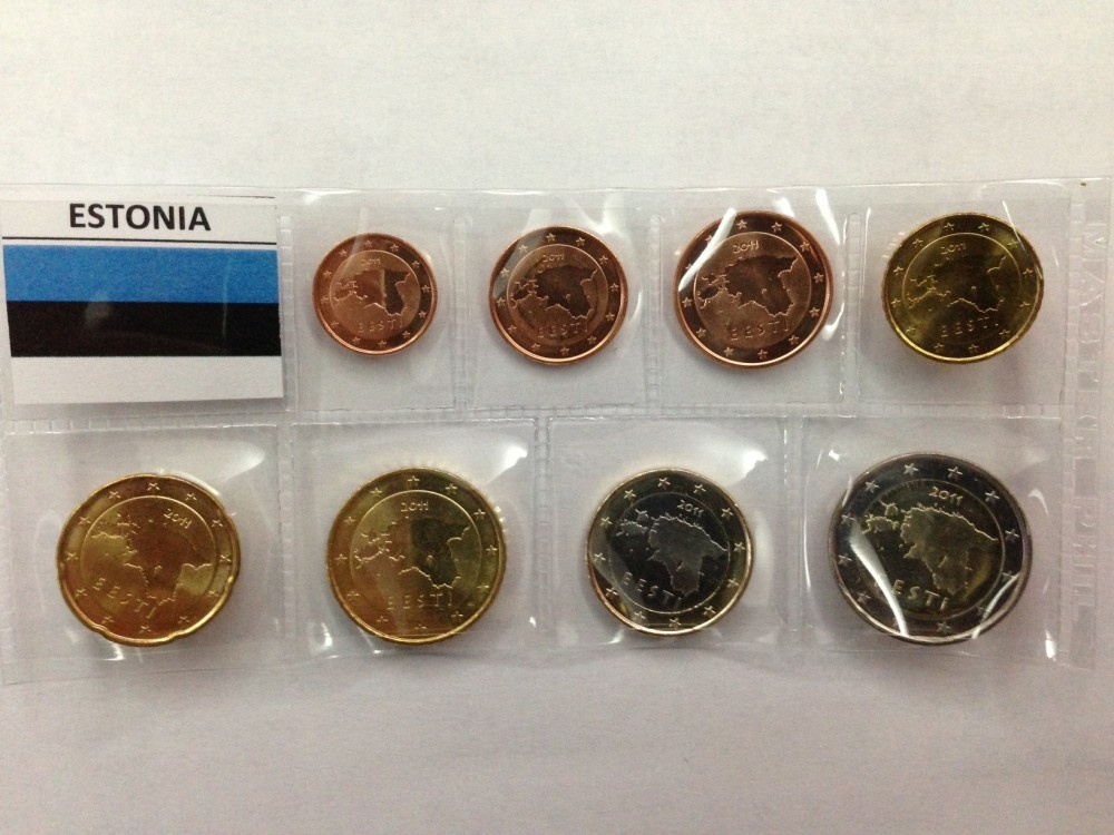 SET 8 monede euro ESTONIA 2011 (1cent - 2euro ) - UNC | arhiva Okazii.ro