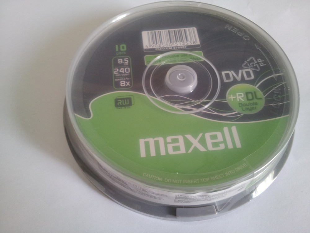 DVD +R DL Double Layer 8.5GB MAXELL Speed 2.4-8X EU:ITEM275987 | arhiva ...