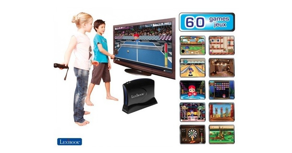 Consola de jocuri gen Nintendo Wii, Lexibook JG7400, wireless, 60 ...