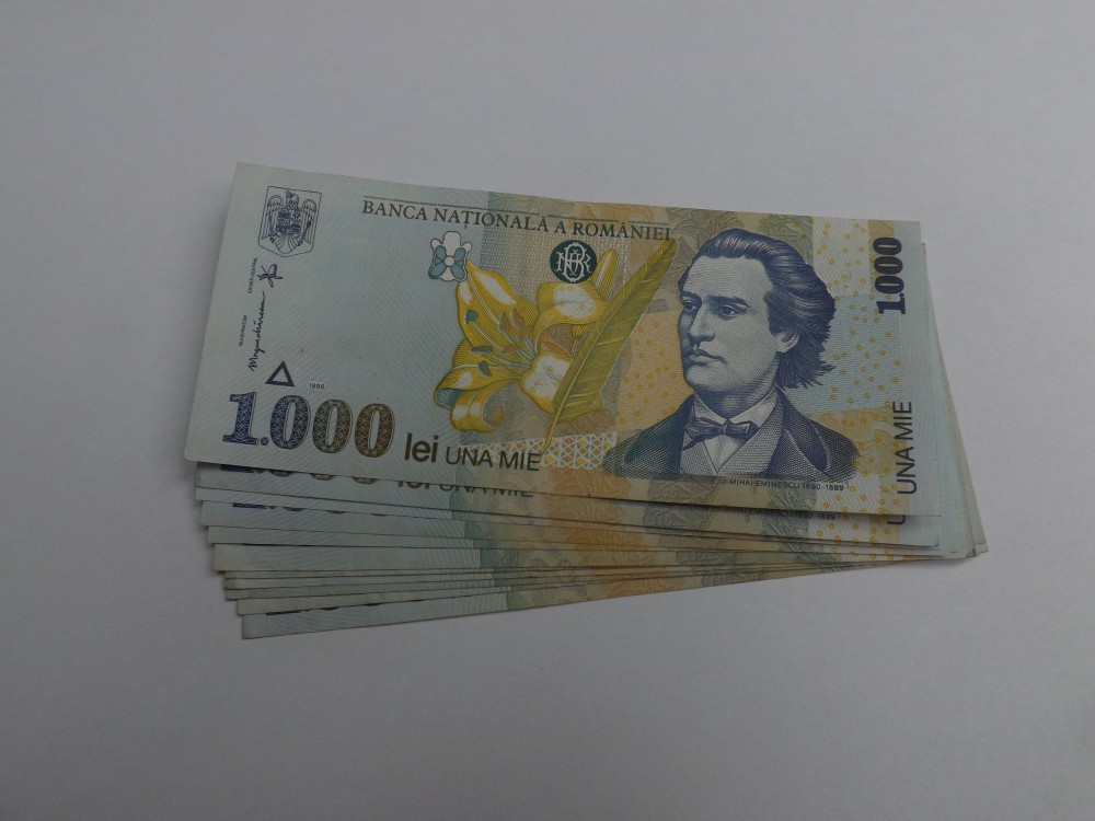 Lot de 11 bancnote Romanesti de 1000 lei din 1998, necirculate.Reducere ...