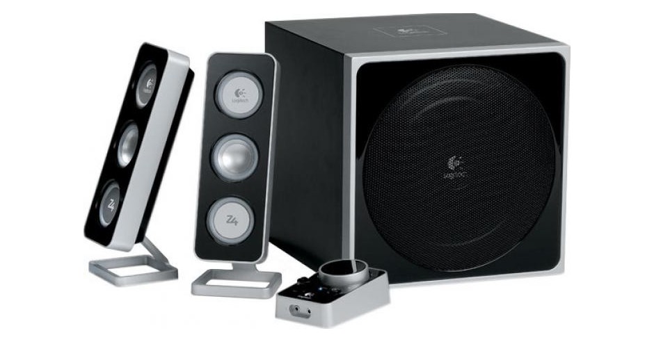 Sistem audio / Boxe Logitech Z-4e Black 2.1 cu telecomanda cu fir 40W ...