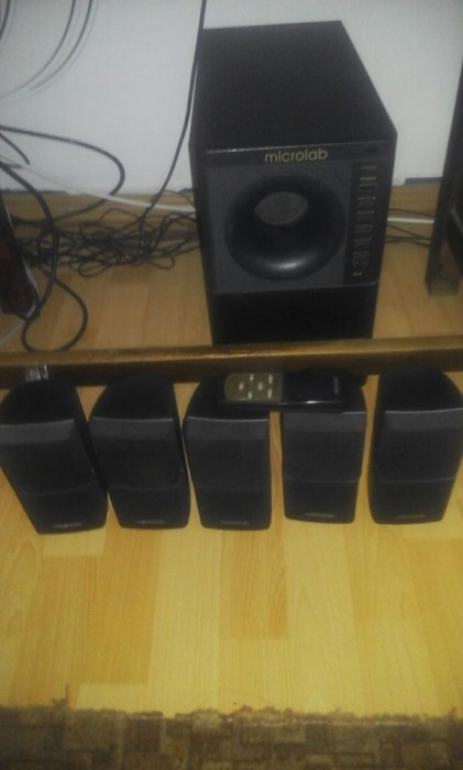 Microlab Sistem audio 5.1, Microlab X4/5.1, 190Wm telecomanda fara fir ...