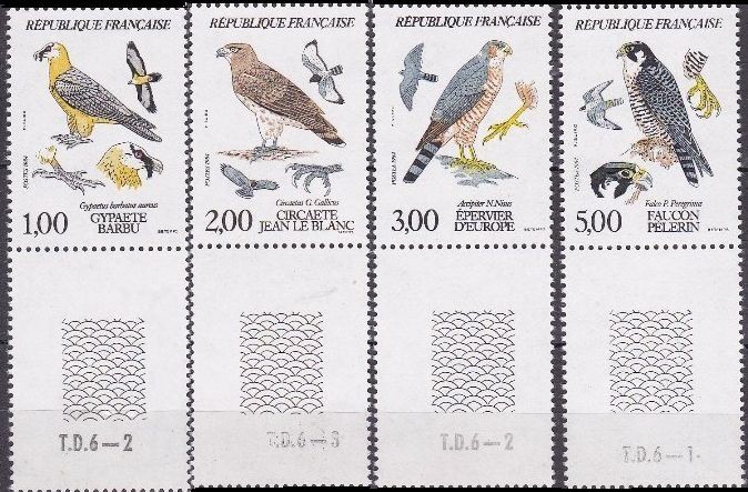 FRANTA 1984 FAUNA PASARI SERIE COMPLETA NESTAMPILATA FARA GUMA ...