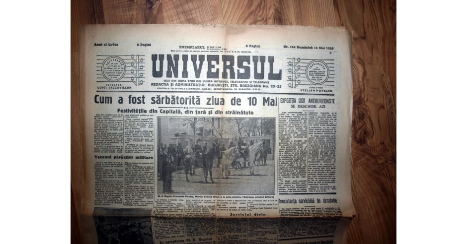 ZIAR VECHI - UNIVERSUL -12 MAI 1935 - FAMILIA REGALA | Okazii.ro