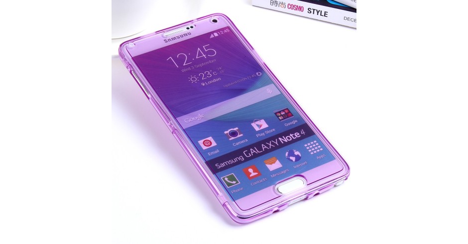 husa flip din silicon samsung galaxy note 4 - mov | arhiva Okazii.ro