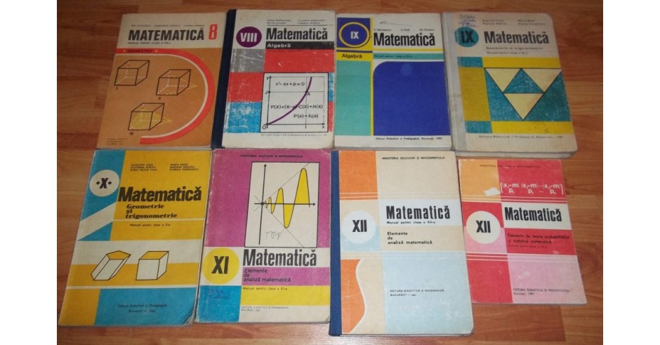 8 manuale scolare perioada comunista anii '80 Epoca de Aur matematica ...
