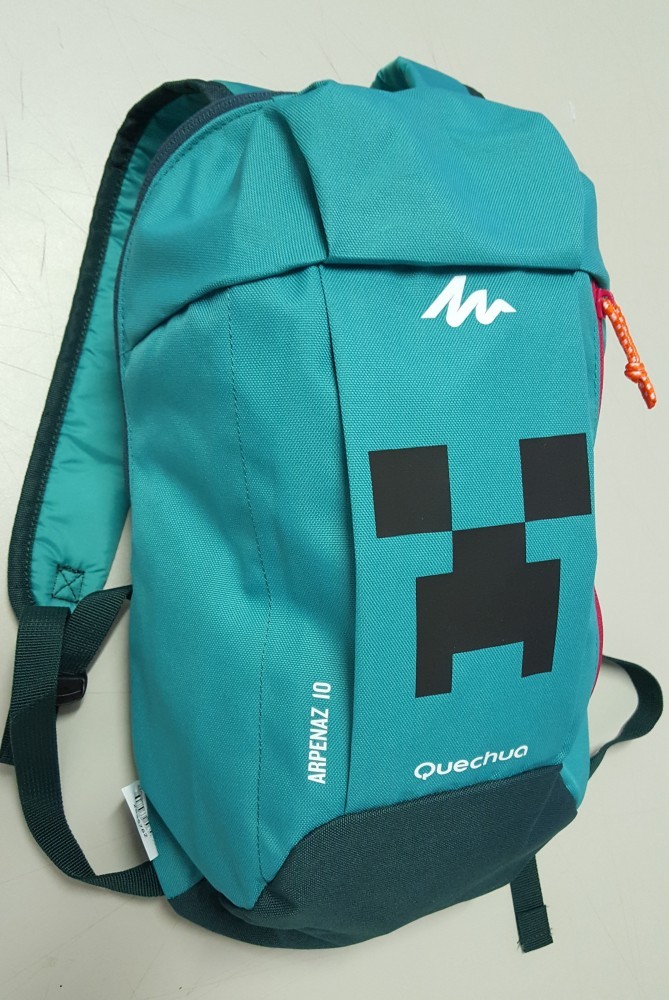 Ghiozdan Minecraft - Creeper -Rucsac Prescolari + 2 CADOURI: Breloc si ...