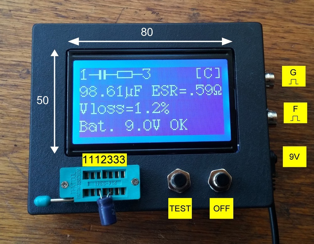 Super Multi Teste ESR -metru Rc -metru 128x64 display albastru mare ...