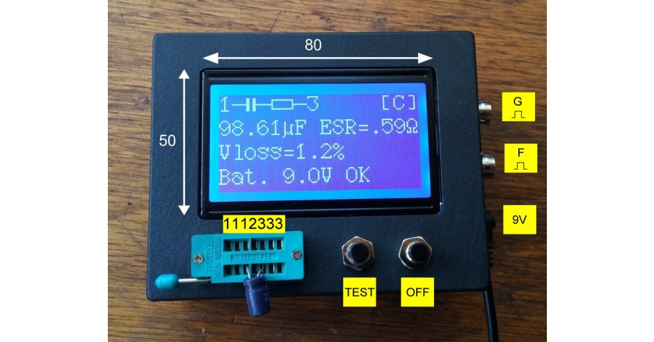 Super Multi Teste ESR -metru Rc -metru 128x64 display albastru mare ...