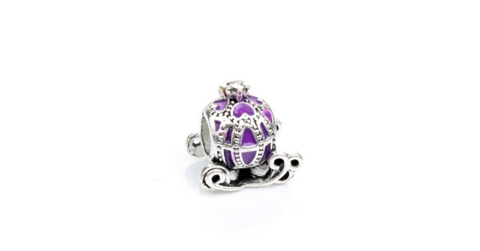 Charm caleasca mov placat argint 925 pandantiv pt bratara PANDORA ...