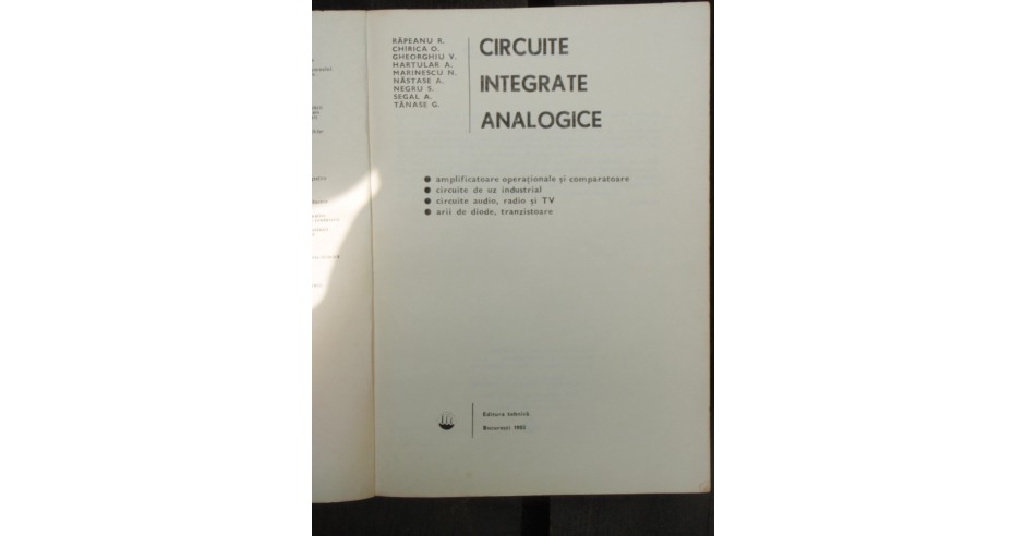 Circuite Integrate Analogice Arhiva Okazii Ro