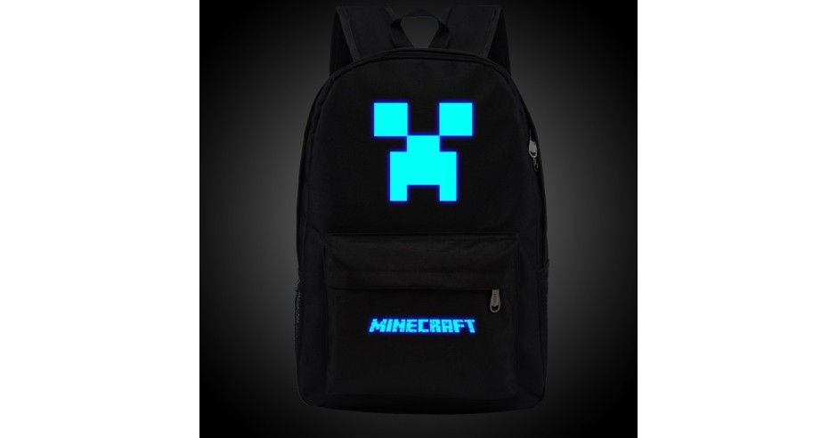 Ghiozdan scoala Minecraft - Creeper Backpack - GLOW in the DARK ...