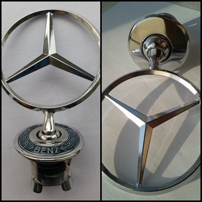 Sigla/emblema noua metal Mercedes-Benz capota cu/fara scris la baza ...