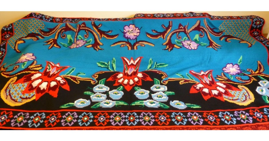 Covor cusut de mana cu acul (macat) - zona Muntenia | arhiva Okazii.ro