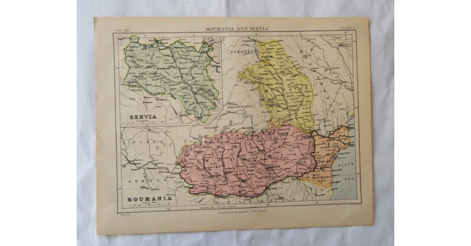 Romania harta veche sec 19 | arhiva Okazii.ro