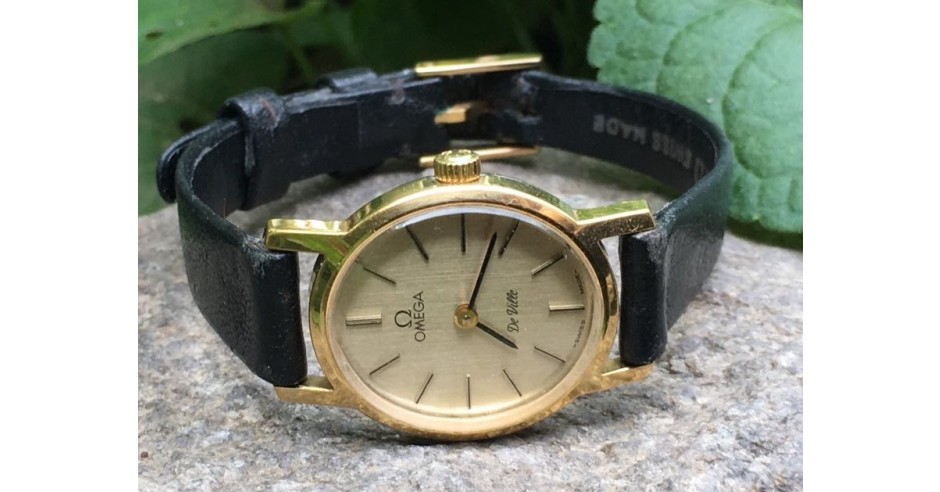 OMEGA Superb Ceas Vintage Dama Colectia DeVille Mecanic Placat cu Aur ...
