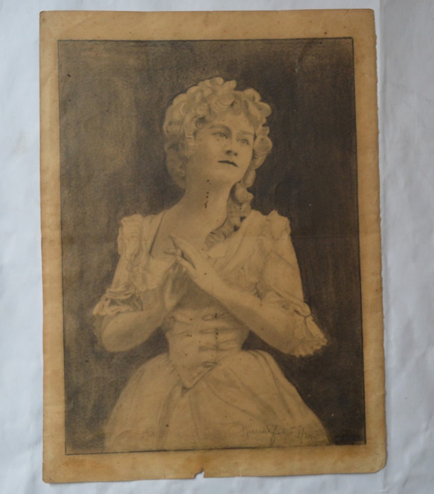 Portret femeie vechi desen 1915 | arhiva Okazii.ro