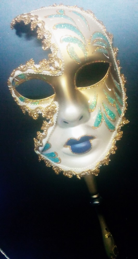 233-20 Masca venetiana pe bat, pentru carnaval petreceri bal mascat ...